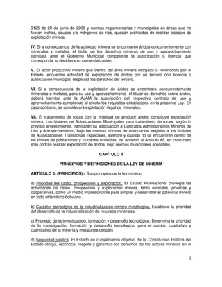 Ley minera | PDF