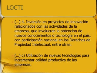 Ley Organica De Ciencia , Tecnologia E InnovaciòN Unipap | PPSX