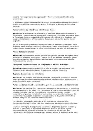 Ley organica de la administración pública | PDF