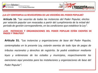 Ley organica del poder popular | PDF