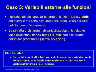 06 - Programmazione: Scope Variabili | PDF