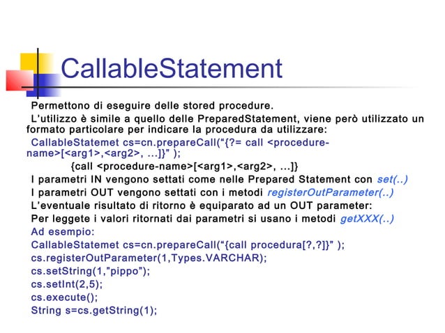 Java lezione 10 | PPT