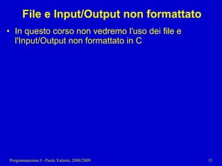 13 - Programmazione: Compendio C - C++ | PPT