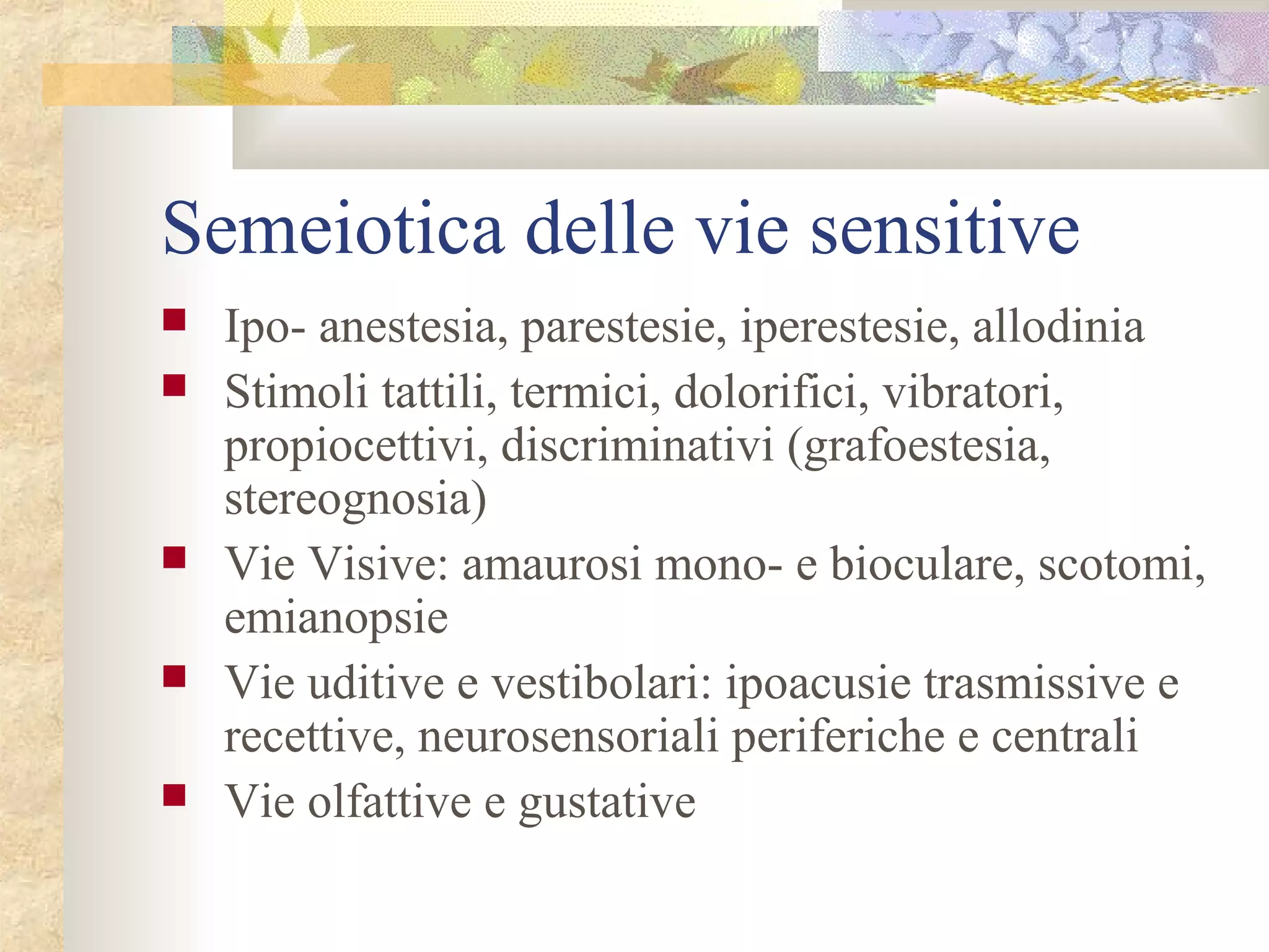 Richiami anatomici e semeiotica in Neurologia | PPT