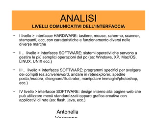 Lez 3 parte A DESIGN DI INTERFACCE | PPT