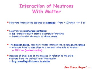 nuclear recation and neutron interaction | PDF