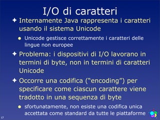 Lezione 1: I/O in Java | PDF | Programming Languages | Computing