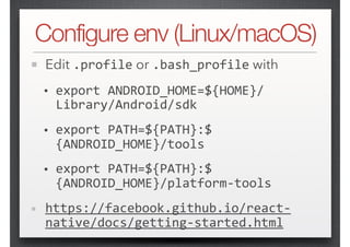 Lezione 02 React and React Native installation and Configuration | PPT