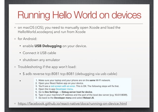 Lezione 02 React and React Native installation and Configuration | PPT | Free Download