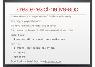Lezione 02 React and React Native installation and Configuration | PPT