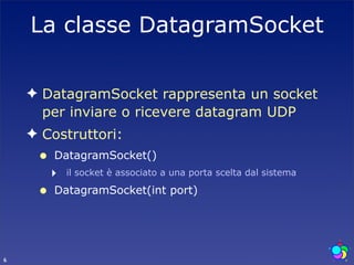 Lezione 4: Comunicazione con UDP | PPT