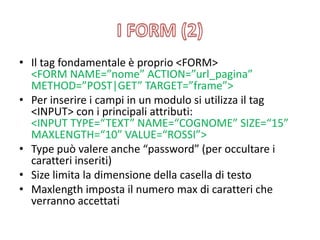 Lezione07 | PPTX | Web Design and HTML | Internet