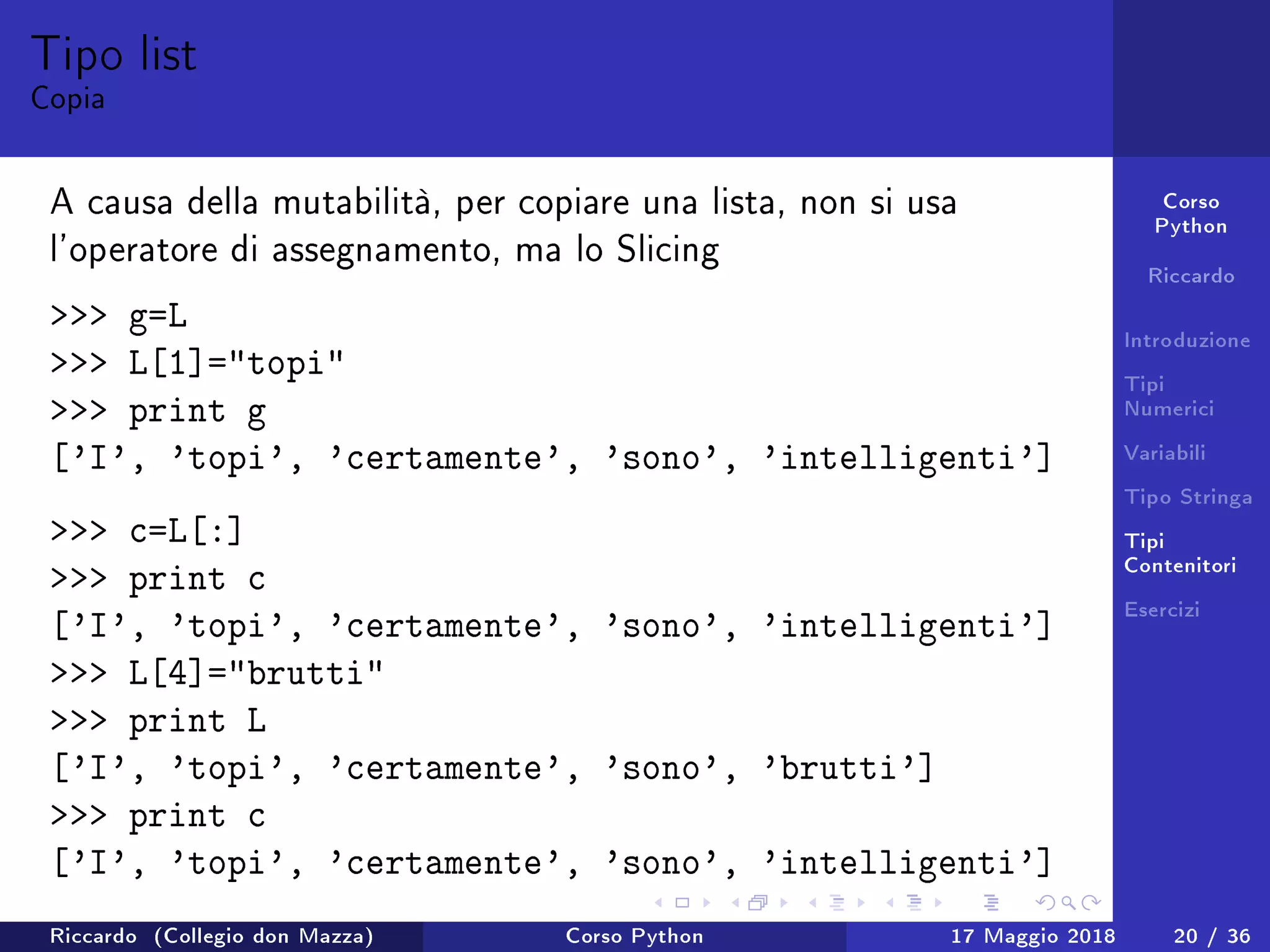 Lezione 1 Corso Python | PPT
