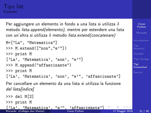 Lezione 1 Corso Python | PPT