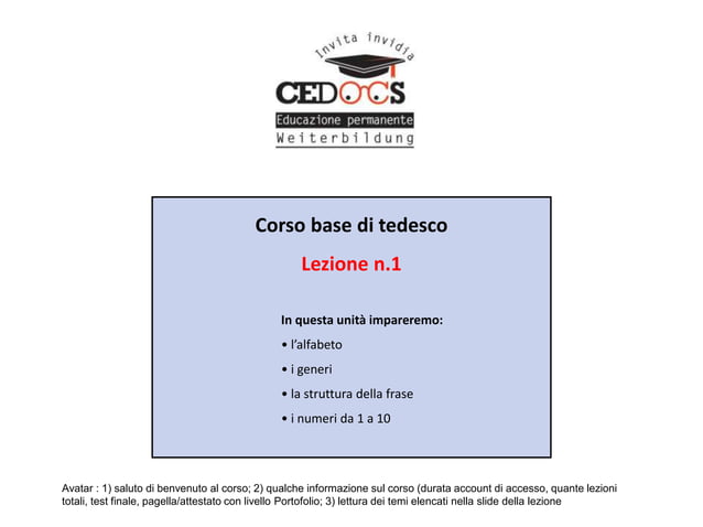 Lezione 1 | PPT
