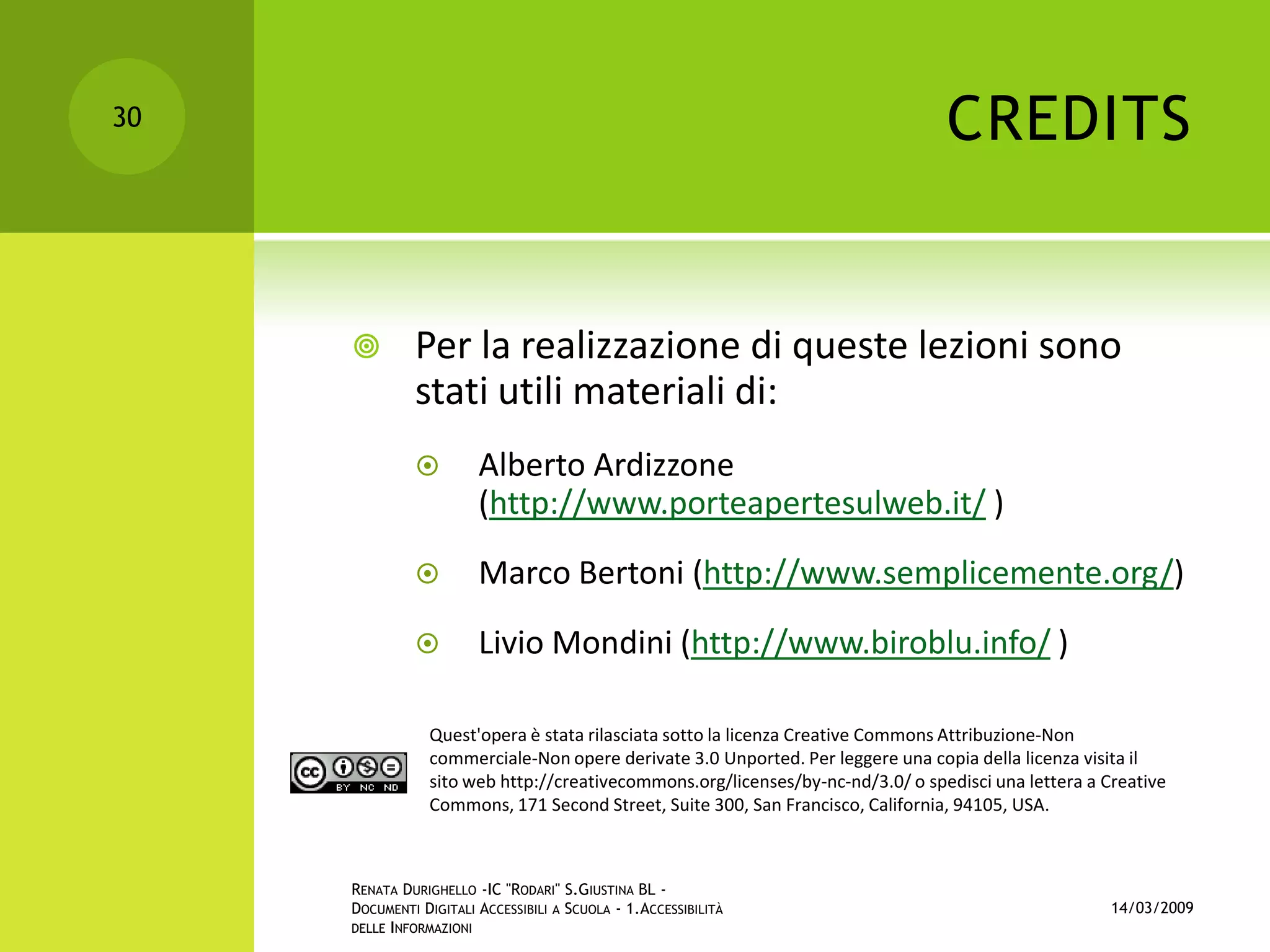 Lezione1 Accessibilità | PDF