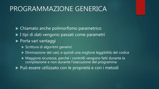 Lezione 10 - Programmazione ad oggetti | PPTX