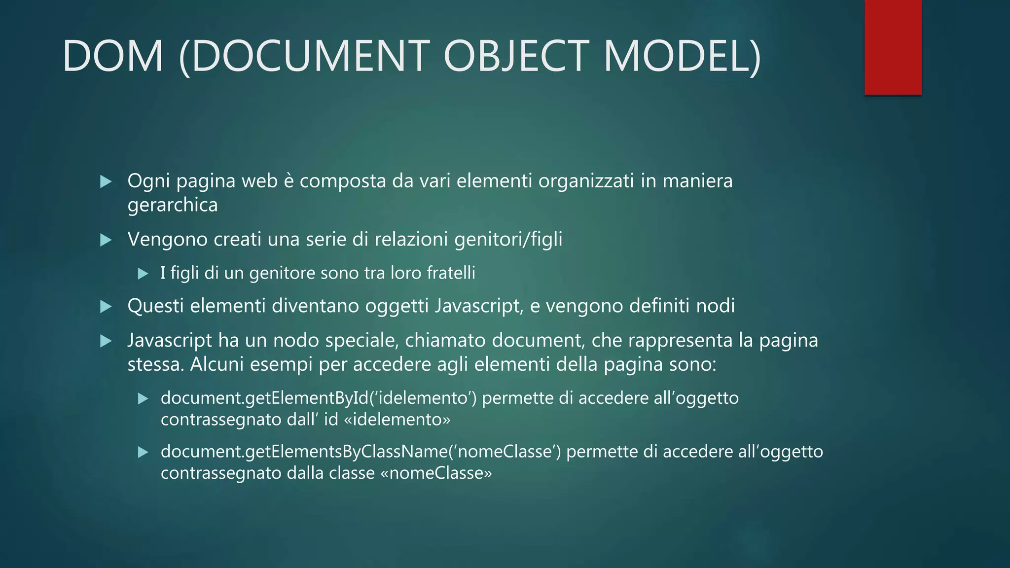Lezione 11 - Javascript | PPT