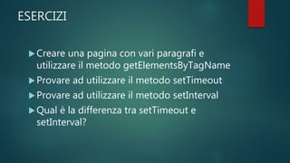 Lezione 11 - Javascript | PPTX