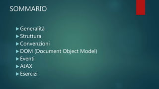 Lezione 11 - Javascript | PPTX