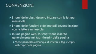 Lezione 11 - Javascript | PPTX