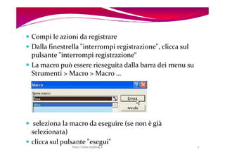 Lezione 11 - Vba E Excel | PDF | Computing | Technology & Computing