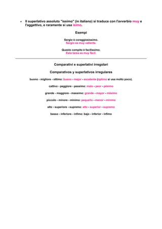 Lezione 11 comparativi e superlativi | DOC