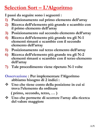 Lezione 18 (18 aprile 2012) ordinamenti | PDF
