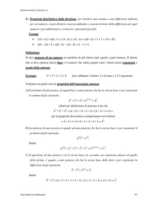 Lezione 1 insiemi numerici | PDF