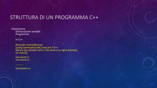 Linguaggio C++ - Basi | PPTX