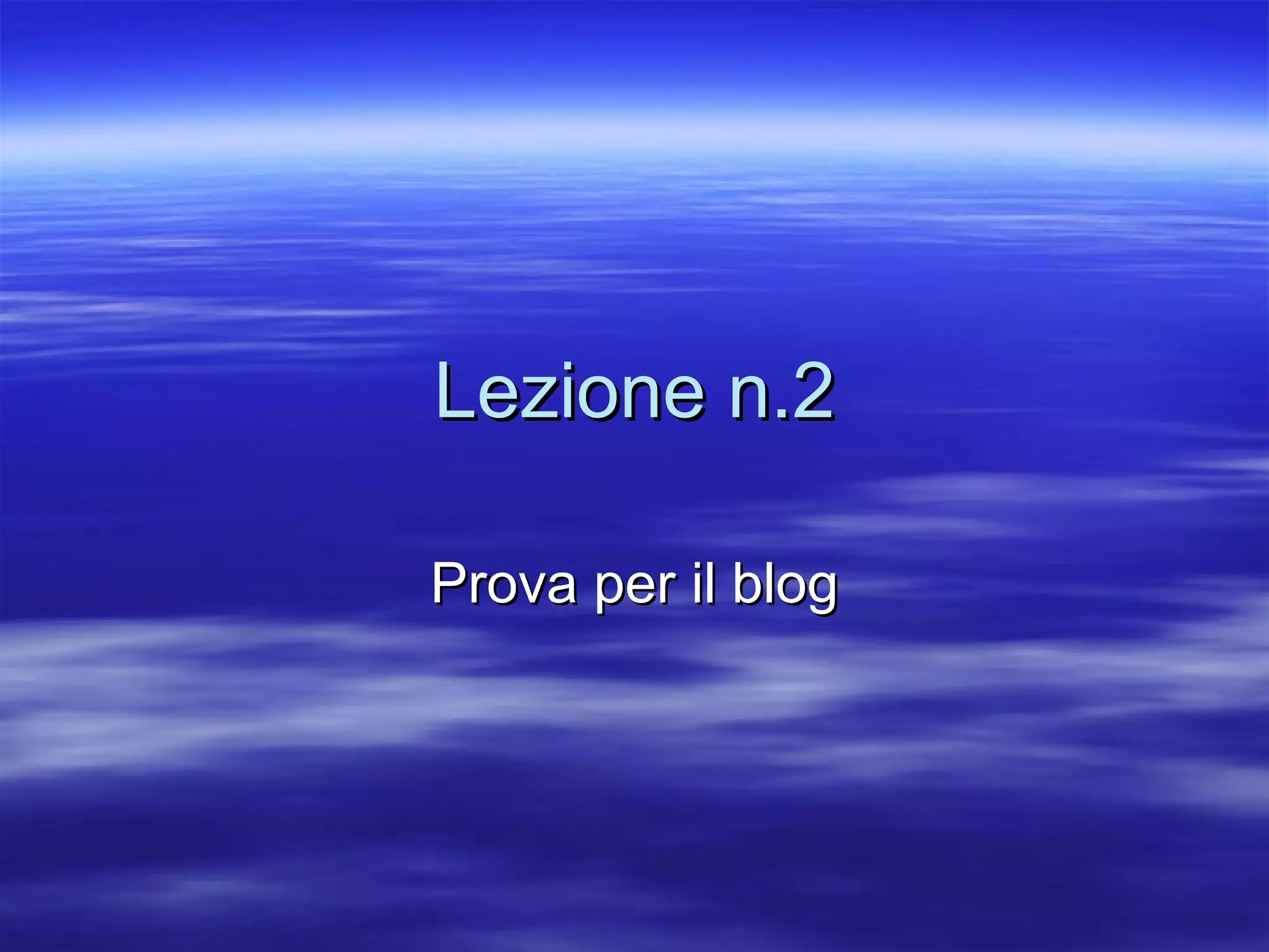 Lezione 2 | PPT