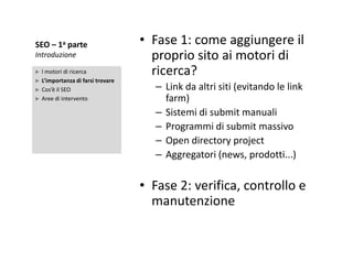 SEO - Lezione introduttiva | PDF | Web Development | Internet