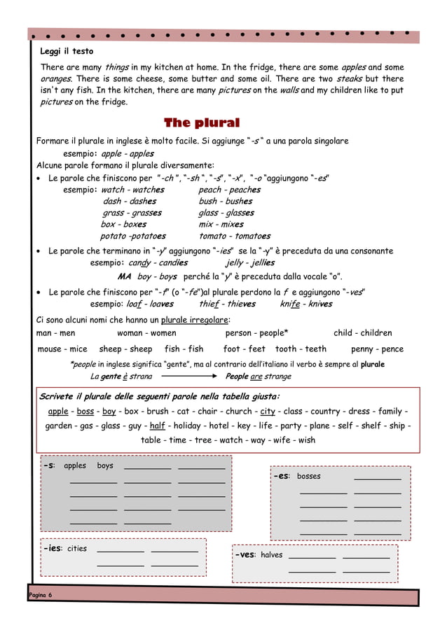 English for Italian Lesson 3 | PDF | Food & Drink