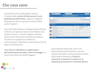 Lezione 3 email, forum e blog | PPT