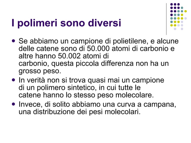 Lezione 3 polimeri i | PPT