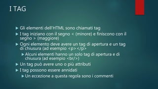 Lezione 5 - L'HTML | PPT