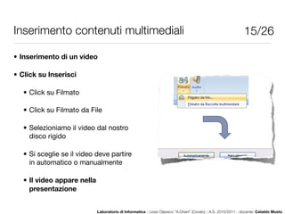 Laboratorio di Informatica - Lezione 6 (Classi V) | KEY