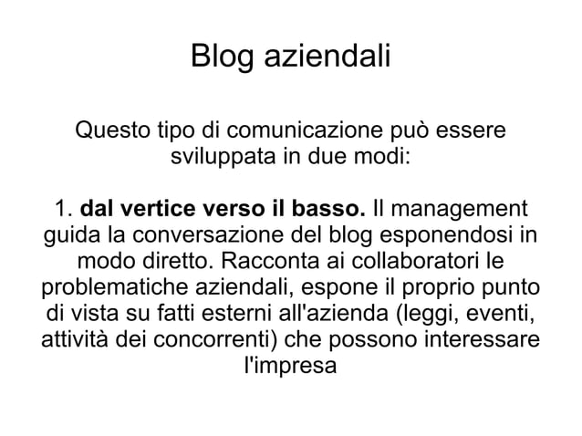 Lezione 7 - La comunicazione all'interno dell'azienda | PPT