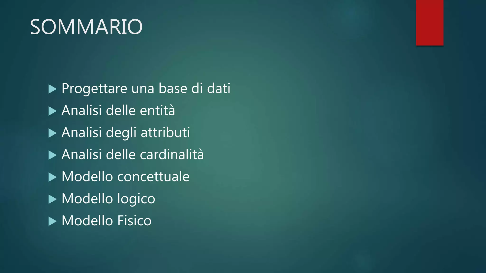 Lezione 8 - Pratica - Il diagramma E-R | PPTX