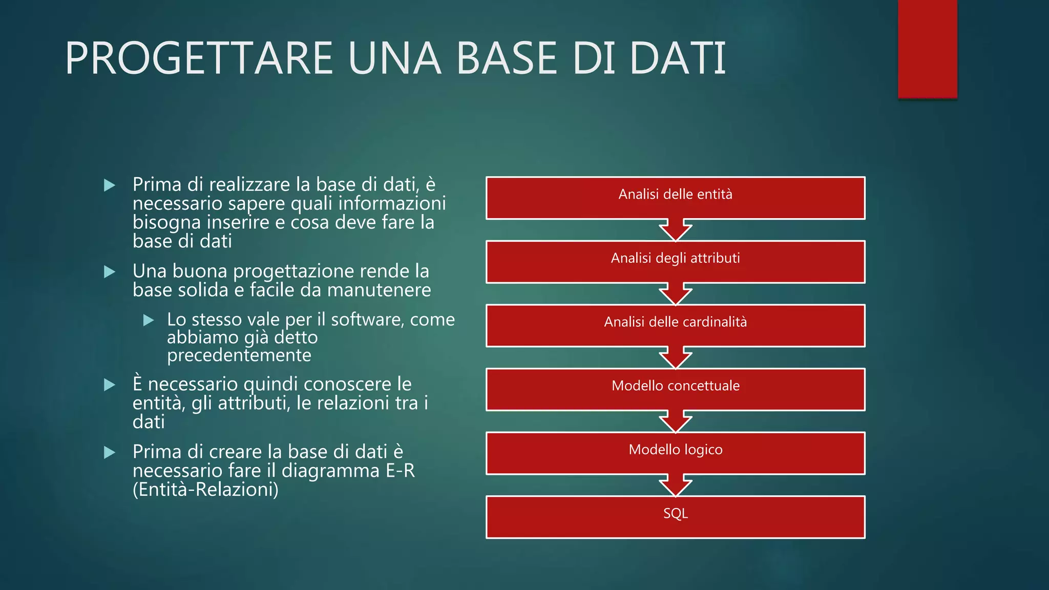 Lezione 8 - Pratica - Il diagramma E-R | PPTX