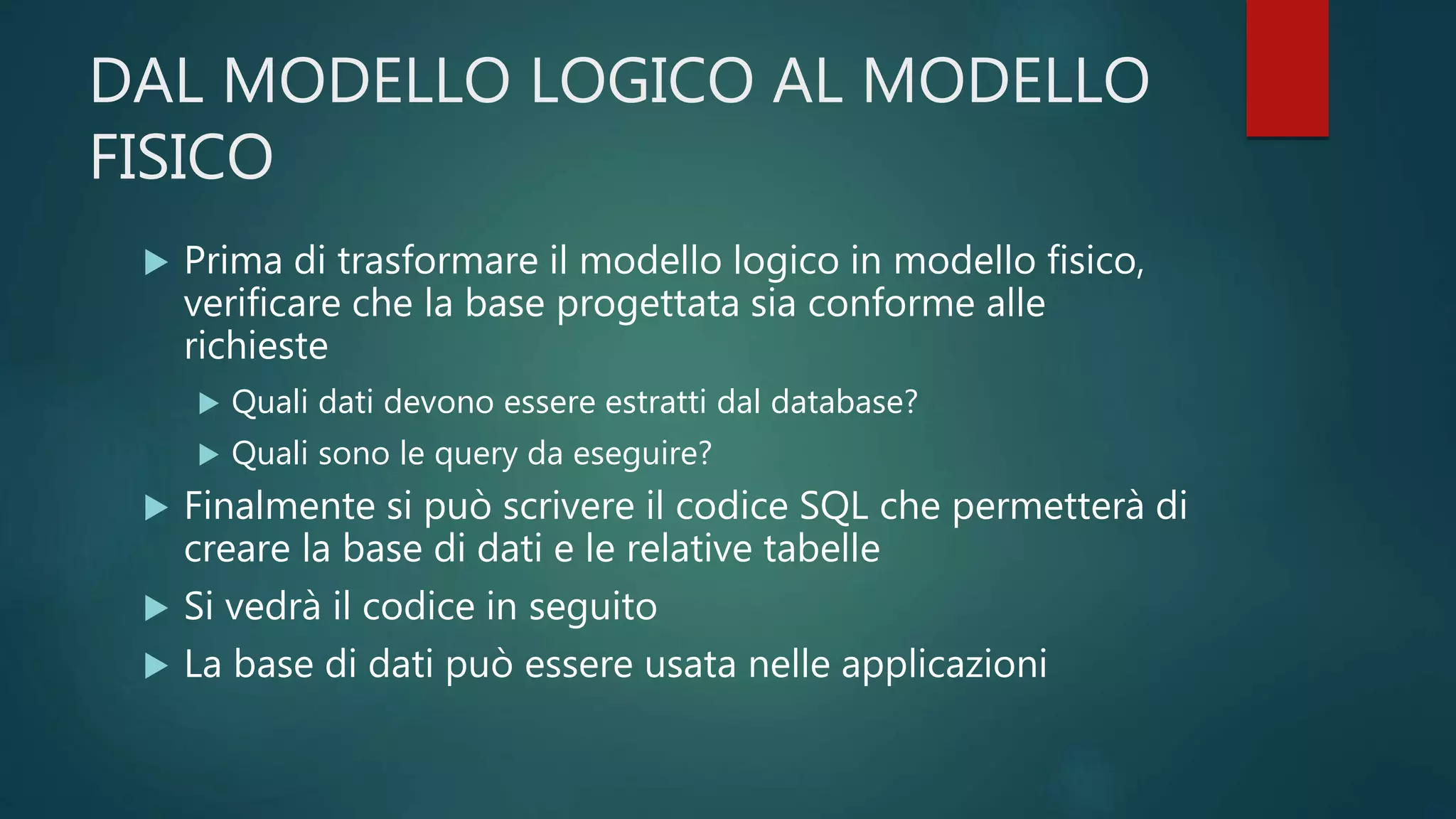 Lezione 8 - Pratica - Il diagramma E-R | PPTX