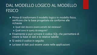 Lezione 8 - Pratica - Il diagramma E-R | PPTX