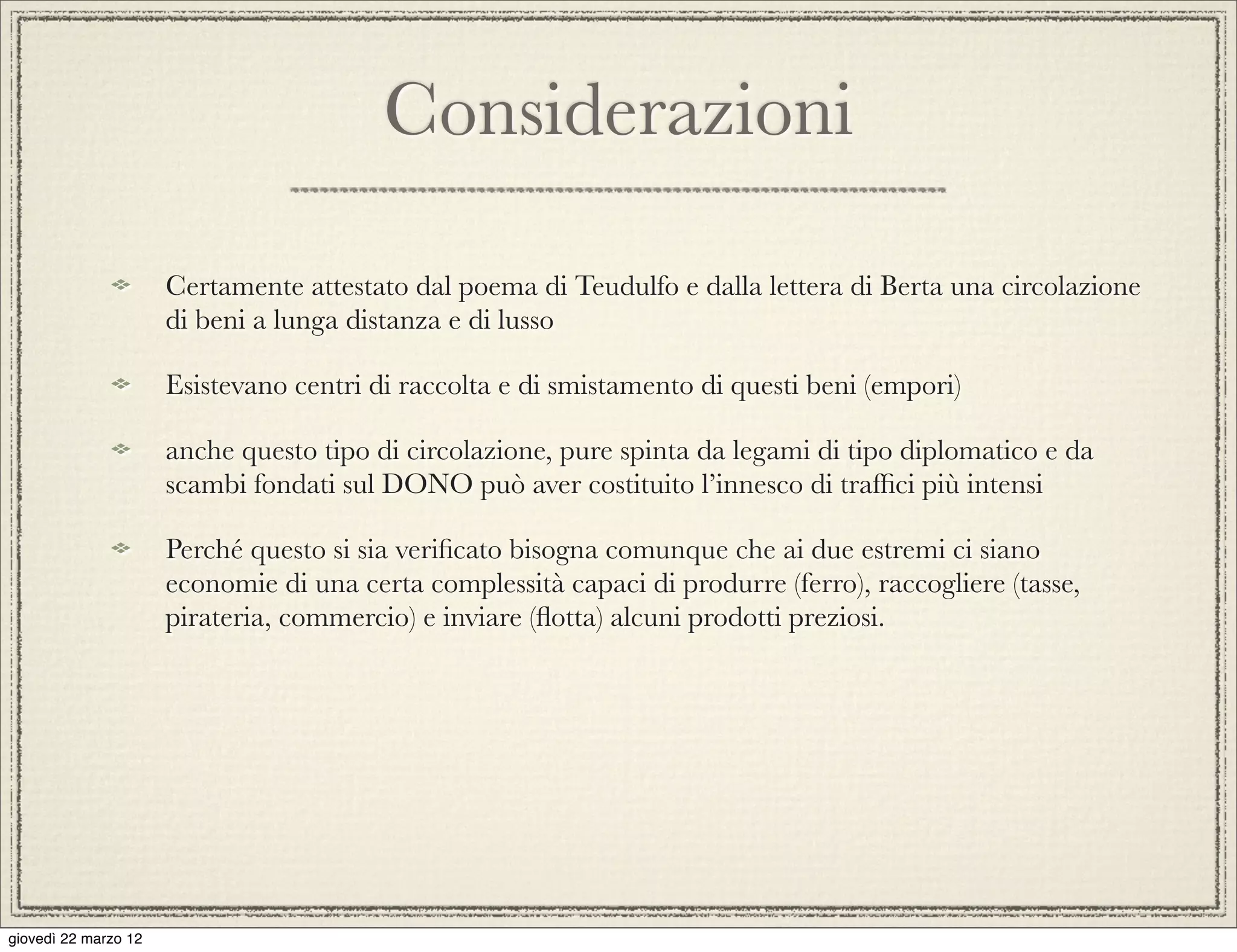 Storia Medievale II - nona e decima lezione | PPT