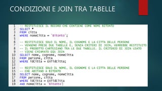 Lezione 9 - Il linguaggio SQL | PPT