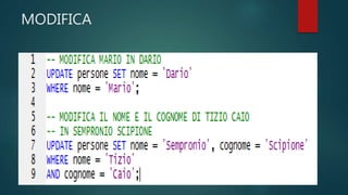 Lezione 9 - Il linguaggio SQL | PPT