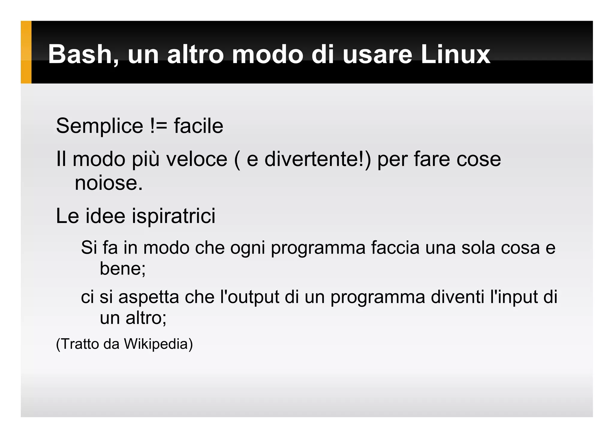 Lezione corso Base GNU/Linux | PPT
