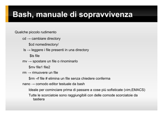 Lezione corso Base GNU/Linux | PPT