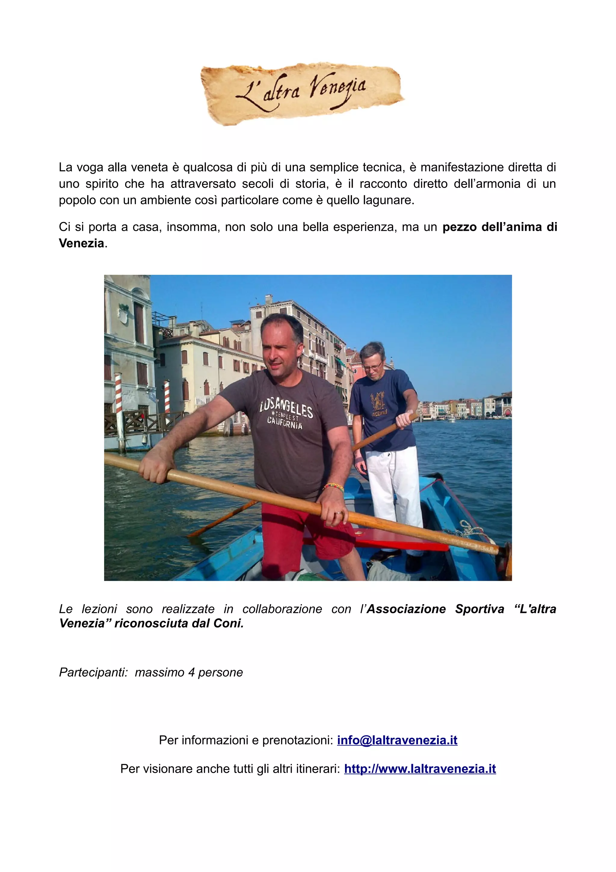 Lezione di voga alla veneta | DOC