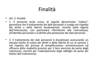 Introduzione al Codice privacy | PPT