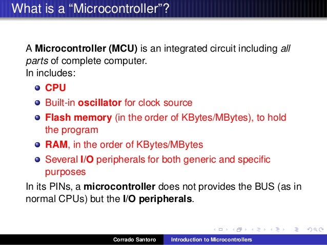 Introduction to microcontrollers